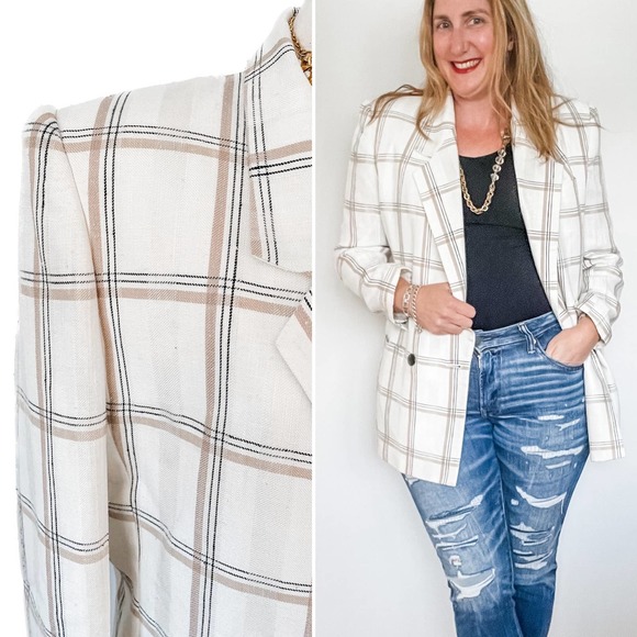 Vintage | Jackets & Coats | Vintage 8s90s Window Pane Plaid Padded ...